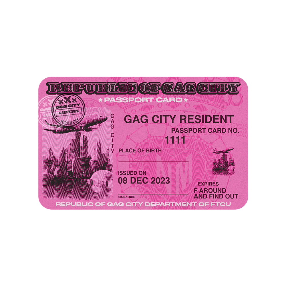 Passport Card (Re-Entry Stamp) - NICKI MINAJ STORE